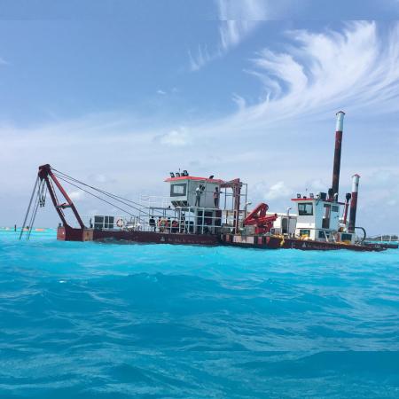 JMD550 22inch Sea sand dredger operating in peaceful sea