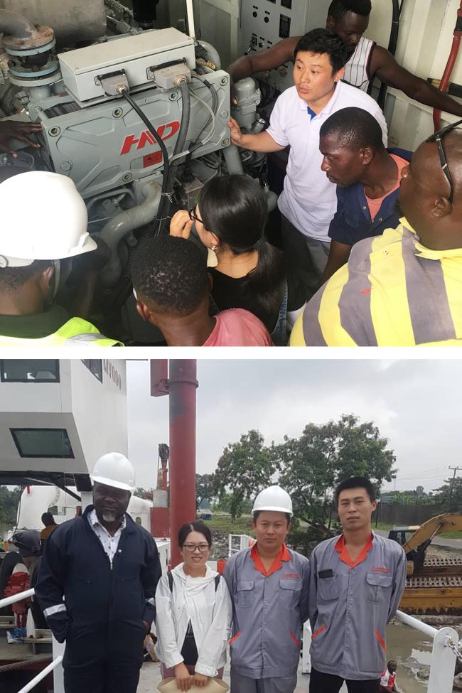 Training session for desilting machine river dredger operation