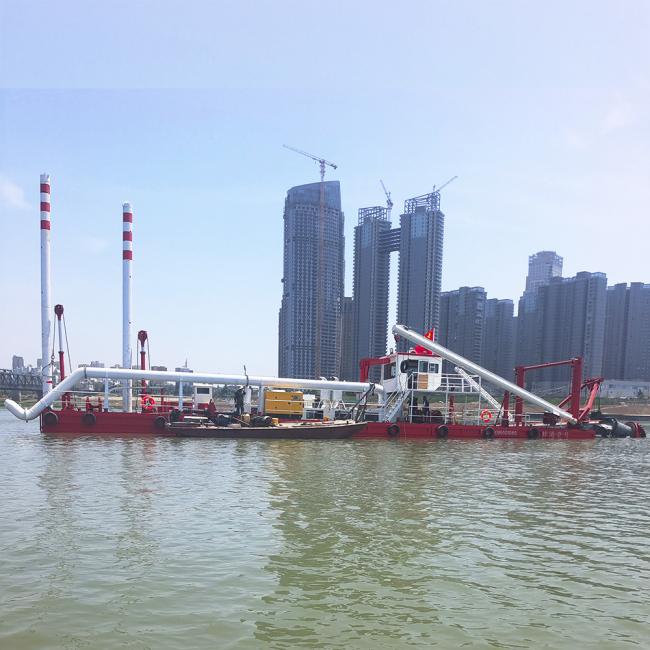 Sand Pumping Dredger Working Site
