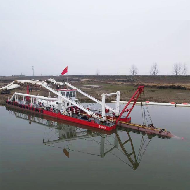 JMD550 River Dredger in operation for lake cleaning