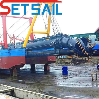 China Comprimento total de 16,5-50 m Bomba de areia fluvial Equipamento de dragagem com bomba de sucção de corte QHCSE-10 à venda