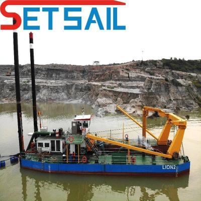 China Total Weight 28-1000t Siemens PLC Cutter Suction Sand Dredging Machine with Anchor Boom for sale