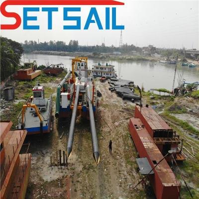 China Total Weight 28-1000t Siemens PLC Cutter Suction Sand Dredging Machine with Anchor Boom for sale