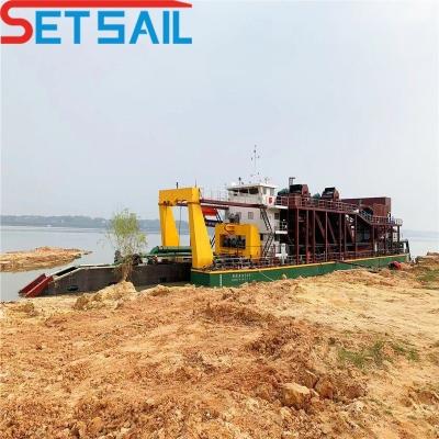 Cina Scavatrice di 10 pollici di aspirazione Scavatrice di fango fluviale per dragaggio Larghezza totale 5,5 m Altezza totale 1,48 m in vendita