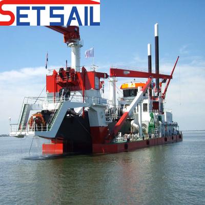 China Profundidade Sounder Ferradura Hidráulica Cortador Sucção Equipamento de Escavação de Areia Cummins Motor Diesel à venda