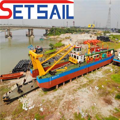 China 40000.000kg de peso bruto cortador de sucção dragadora de areia do rio por Rexroth e Cummins à venda
