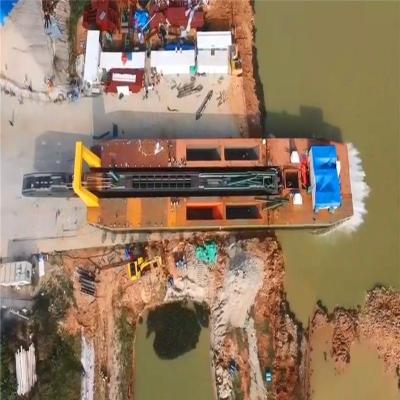 China Profundidade máxima de dragagem de 30 m Equipamento de dragagem por sucção de cortador com bomba de água de fundo à venda
