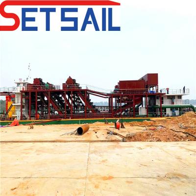 China Motor Diesel Power Cutter Sucção Digging Dredger com característica de personalização à venda