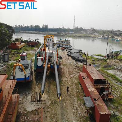 China 8 Inch River Cutter Zuig zand bagger voor Silt Cummins 230kw hoofdmotor vermogen Te koop