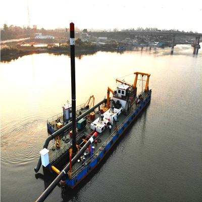 Cina Profondità di dragaggio 8-30m Set Sail River Sand Cutter Suction Dredger con pompa idraulica in vendita