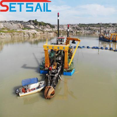China 6 inch diesel aangedreven rivier zand bagger met snijkop en Shijiazhuang zandpomp Te koop