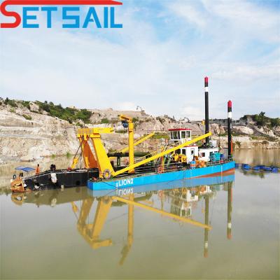 China 6 inch diesel aangedreven rivier zand bagger met snijkop en Shijiazhuang zandpomp Te koop