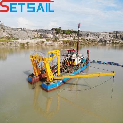 China 6 inch diesel aangedreven rivier zand bagger met snijkop en Shijiazhuang zandpomp Te koop