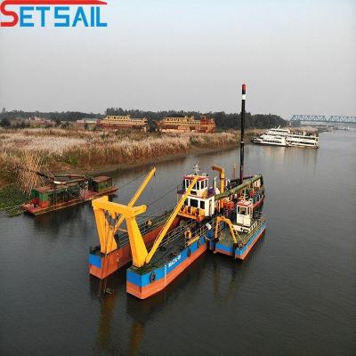 China 450m3 waterstroom 6 inch cutter zuigdrager met duurzame romp en dieselmotor Te koop