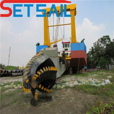 China Set Sail Hydraulisch kanaal Havens Baggermachine Meren Damme Snijdmachine Zuigbagger Te koop