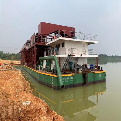 China Tipo de motor a diesel, cortador de areia de bomba fluvial, dragadora de sucção, com cabeça de corte do tipo CTS à venda