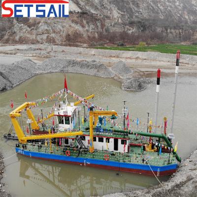 China Tipo de motor a diesel, cortador de areia de bomba fluvial, dragadora de sucção, com cabeça de corte do tipo CTS à venda