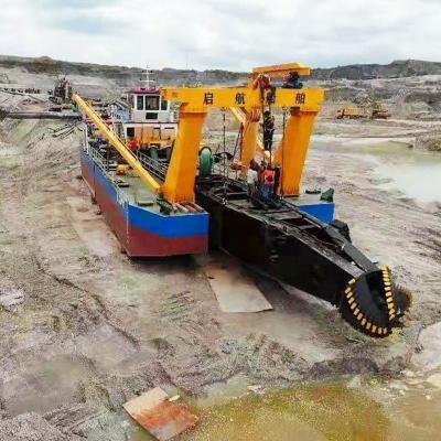 Cina Conduzione opzionale Tagliatore di aspirazione Macchine per il dragaggio di sabbia e fango con misuratore di flusso d'acqua in vendita