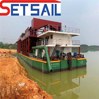 China 32 polegadas motor a diesel cortador sucção draga com Cummins / 720kw Auxiliar cabeça de energia 66m à venda