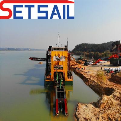 China 1500m ontladingsafstand Hydrocyclone Rexroth Pump Cutter Zuigersandboot voor rivierzand Te koop