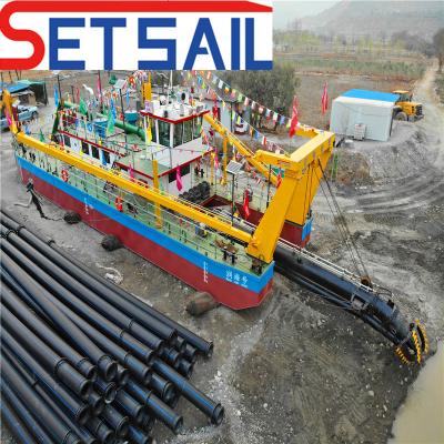 Cina Pompa di sabbia del fiume Shijiazhuang 14 pollici Cutter Suction Sand Boat con 2,2 metri di altezza in vendita