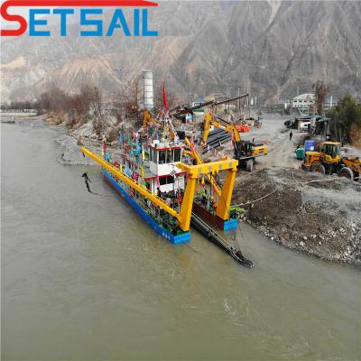 China Cummins Weichai Middelgrote Snoeier Zuigersanddredger voor het reinigen van binnenwateren Te koop