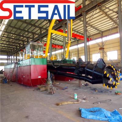 China 38 m totale lengte QH-D24 rivier zandpomp snijmachine zuigersand bagger met booster station Te koop