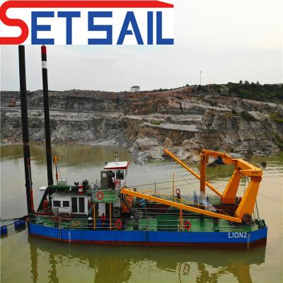 Cina 1500m Distanza di uscita 895kw Potenza del motore principale 20 pollici Tagliatore Aspirazione Dredger di sabbia fluviale in vendita