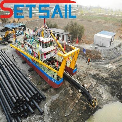 Cina Scavatrice di aspirazione a taglio da 24 pollici con motore diesel, verricello idraulico e pompa di sabbia per cicloni in vendita