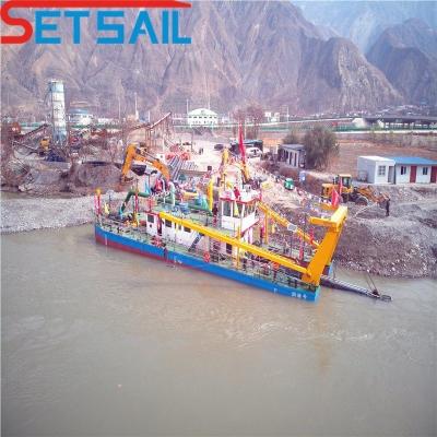 Cina Macchina di estrazione della sabbia con 12 pollici di taglio aspiratore dragaglio e flusso d'acqua 100m3-20000m3 in vendita