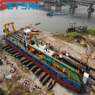 China 39m Total Length 20inch Water Flow 5000m3 Cutter Suction Dredger with Diesel Engine for sale