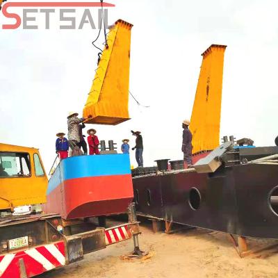 Cina Dredger di sabbia fluviale a doppio motore diesel con certificazione ISO Lunghezza totale 17 M-60 M in vendita