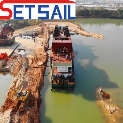 Китай Дизельный двигатель Cummins River Lake Port Reservoir Внутренние водные пути резчик всасывающий драгер продается