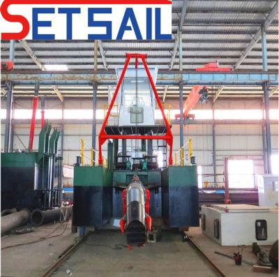 Cina Potente 100m3-2000m3 Jet Suction River Sand Diamond / Gold Dredger con paracadute di agitazione in vendita