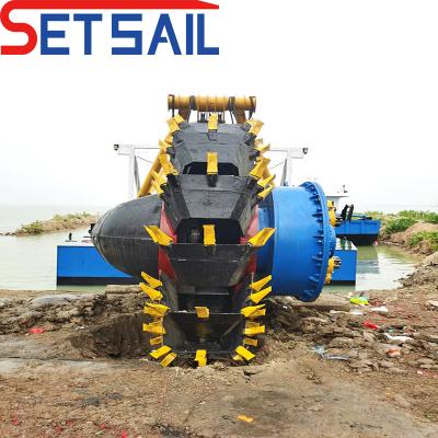 China Customized Wheel Bucket Gravel Dredger with Hydraulic Spud and Control System Rexroth for sale