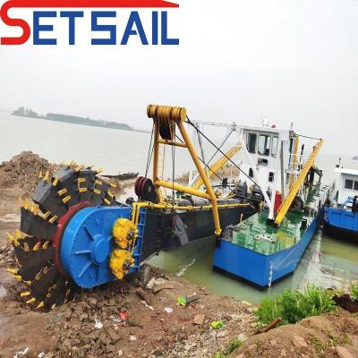 China Customized Wheel Bucket Gravel Dredger with Hydraulic Spud and Control System Rexroth for sale