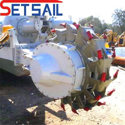 China Customized Wheel Bucket Gravel Dredger with Hydraulic Spud and Control System Rexroth for sale
