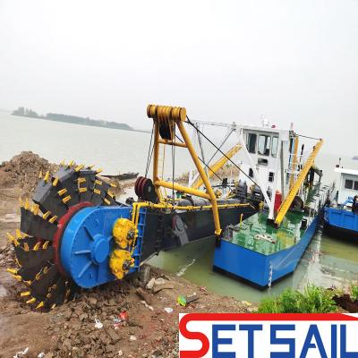 Cina Anchor Boom Wheel Bucket Dredger con motore diesel Weichai e capacità 160m3-2000m3 in vendita