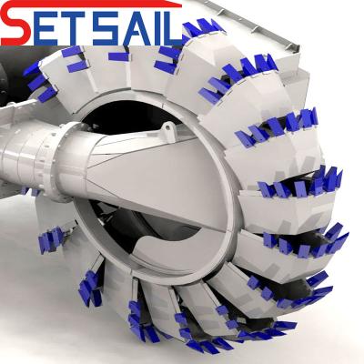 Cina 8m-20m profondità di dragaggio Siemens PLC flusso d'acqua 5000m3 gomma gomma dragaggio con testa in vendita