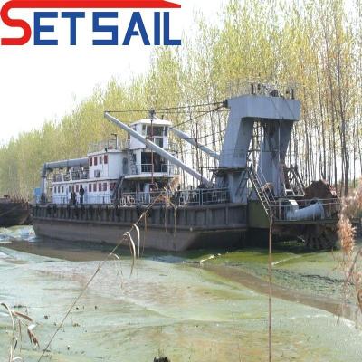 Cina Dredger a cucchiaio a ruote a motore diesel Weichai con profondità sonora e lunghezza totale da 17 a 50 m in vendita