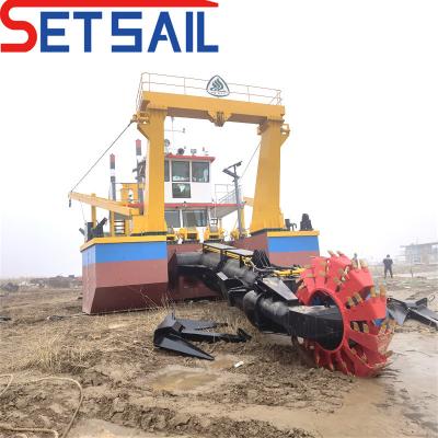 China Dredger de balde de rodas flutuantes com motor a diesel potente e design personalizado à venda