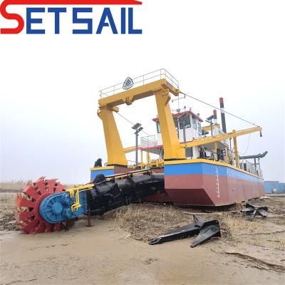China Dredger de balde de rodas flutuantes com motor a diesel potente e design personalizado à venda