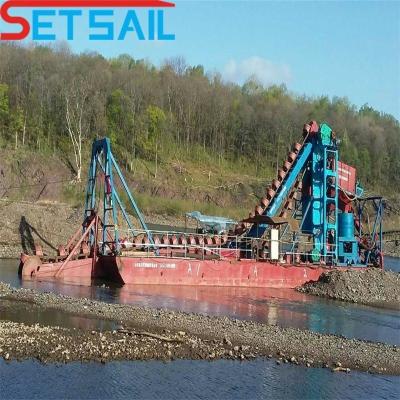 China CTN Slot Type Electric Power Chain Bucket Gold Diamond Dredger with Vibration Screen for sale