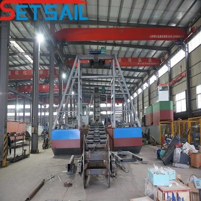 China Bucket Chain Mining Dredger with Trommel Screen by Digging Main Motor Power 37kw-200kw for sale