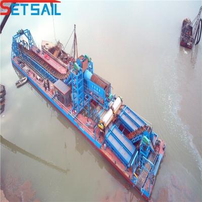China 1.0m-2m High Chain Bucket Gold Dredger for Smooth Mining Operations in Shallow Waters for sale
