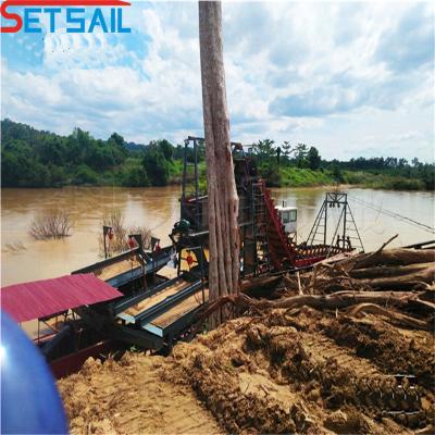China 1.0m-2m High Chain Bucket Gold Dredger for Smooth Mining Operations in Shallow Waters for sale