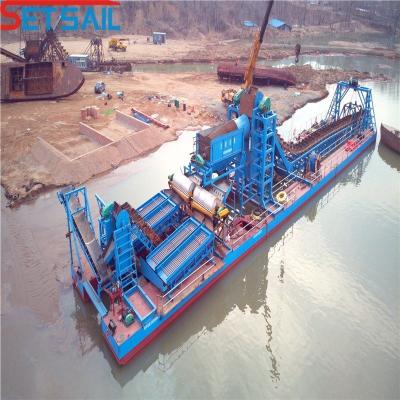 China 1.0m-2m High Chain Bucket Gold Dredger for Smooth Mining Operations in Shallow Waters for sale