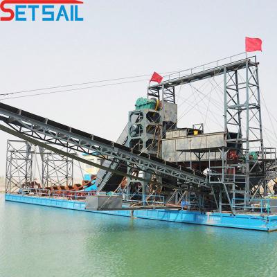 China 1.0m-2m High Chain Bucket Gold Dredger for Smooth Mining Operations in Shallow Waters for sale