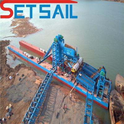 Cina Macchina per l'oro a sabbia del fiume Chain Bucket con paracadute di agitazione entro 23 m-49 m Dimensione dello scafo in vendita