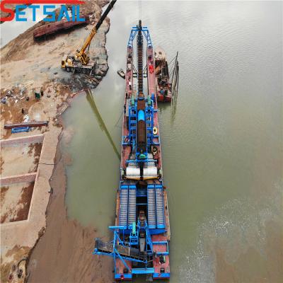 China Maquinaria de excavación de arena de oro y diamantes de cubo de cadena automática completa para personalización en venta